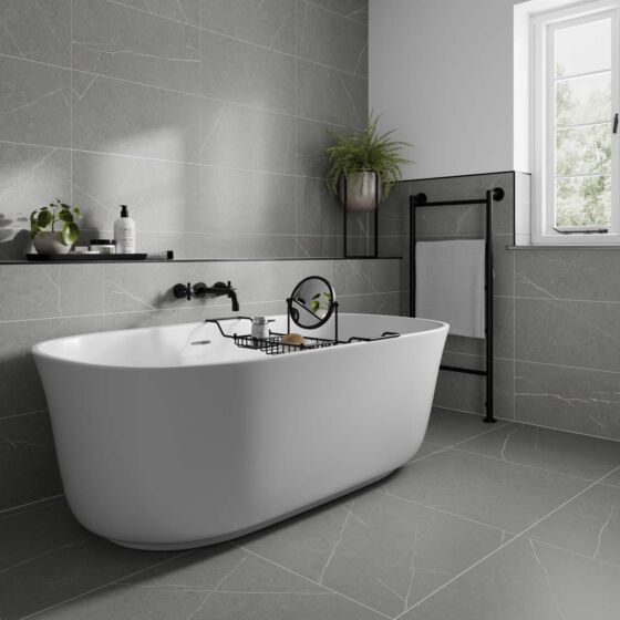 Capri Grey Matt Porcelain W&F 600x600mm - Superceramic Tile Shop