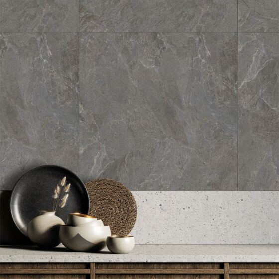 Genesis Anthracite Porcelain Wall & Floor Tile 1200x1200mm ...